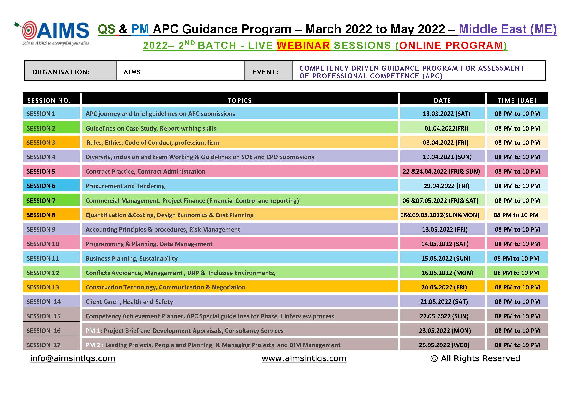 AIMS - Join in AIMS to Accomplish your aim