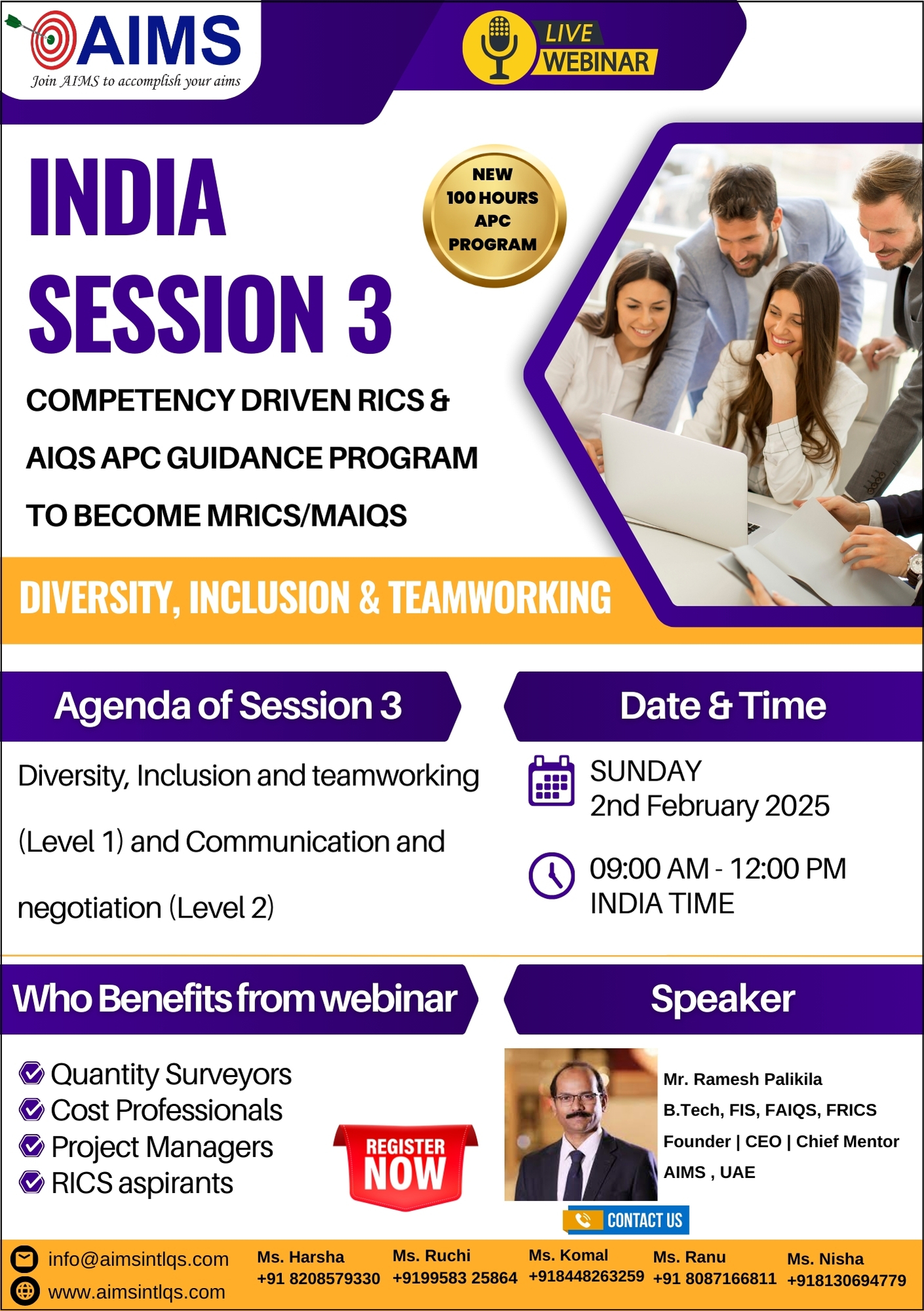 AIMS Intl QS - Join AIMS to Accomplish Your Aims